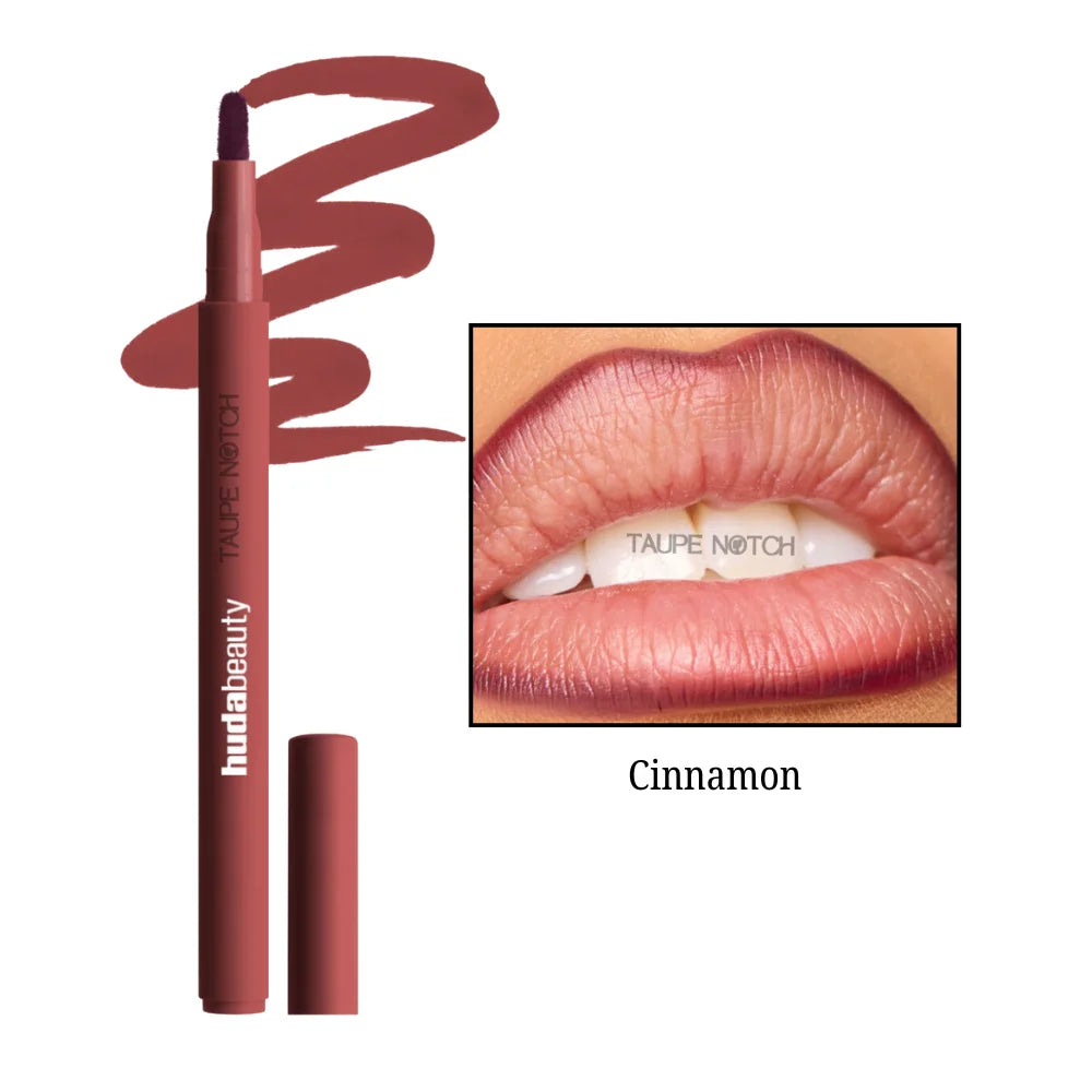 Huda Beauty Lip Contour Lip Stain For 12-Hour Wear – Taupe Notch
