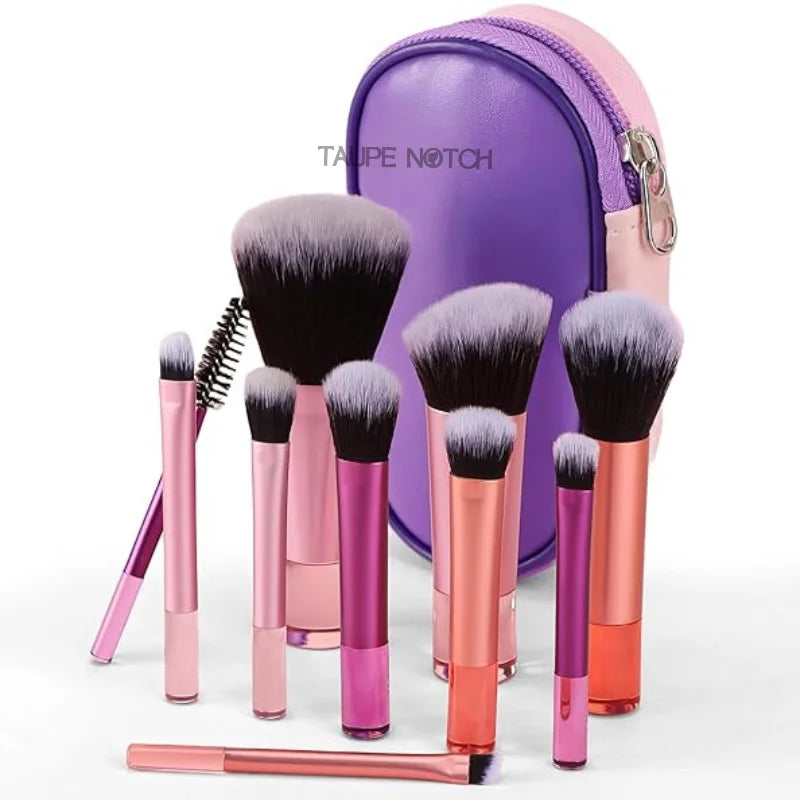 Shein Makeup Brush Set Along with Pouch – Taupe Notch